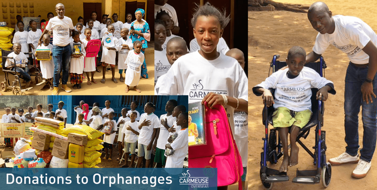 Donations to ophanages in Guinea - Carmeuse Overseas